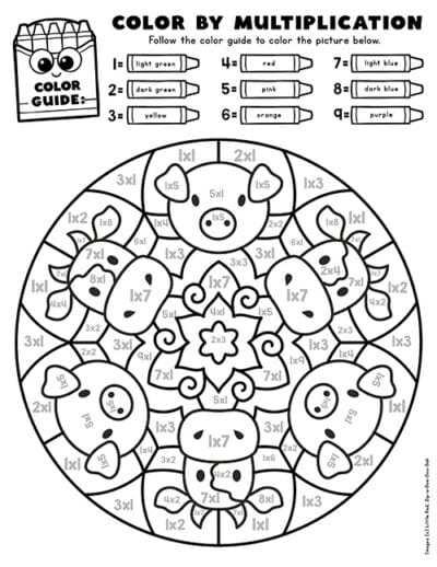 Mandala Color by Number - Superstar Worksheets