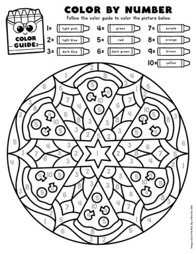 Mandala Color by Number - Superstar Worksheets