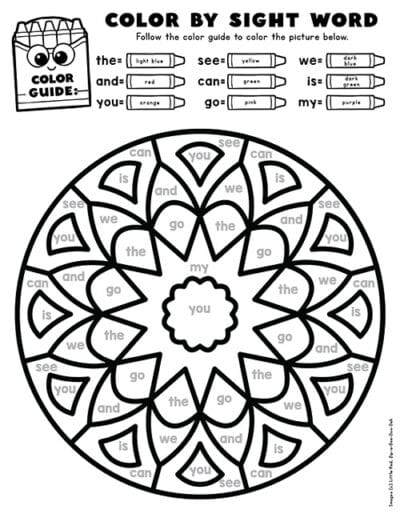 Mandala Color by Number - Superstar Worksheets