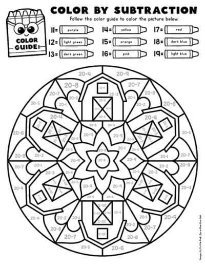 Mandala Color by Number - Superstar Worksheets