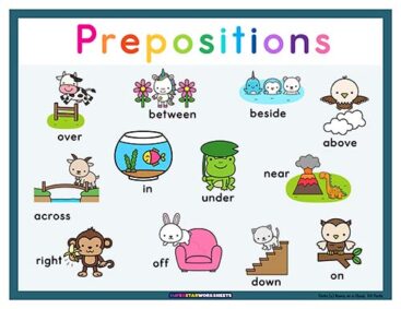 Prepositions Worksheets - Superstar Worksheets