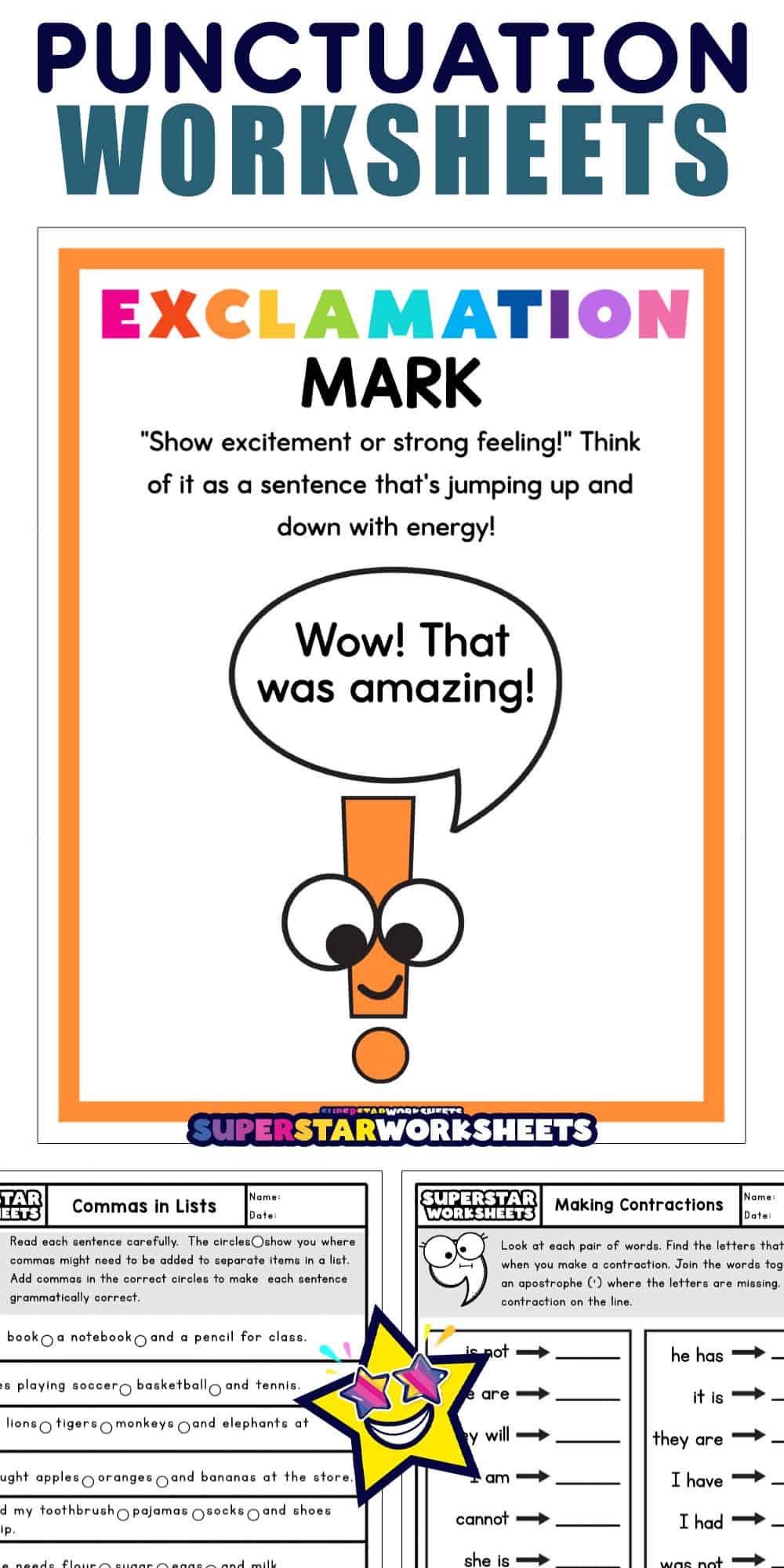 Punctuation Worksheets - Superstar Worksheets