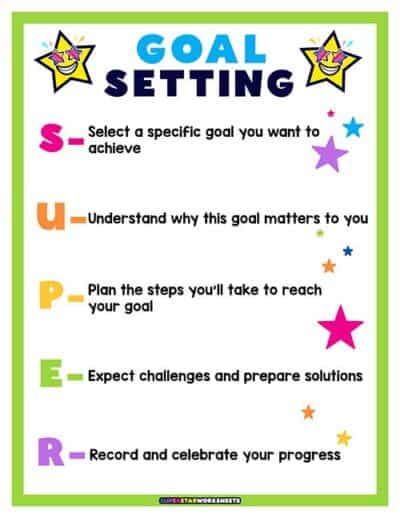 Goal Setting Worksheets - Superstar Worksheets