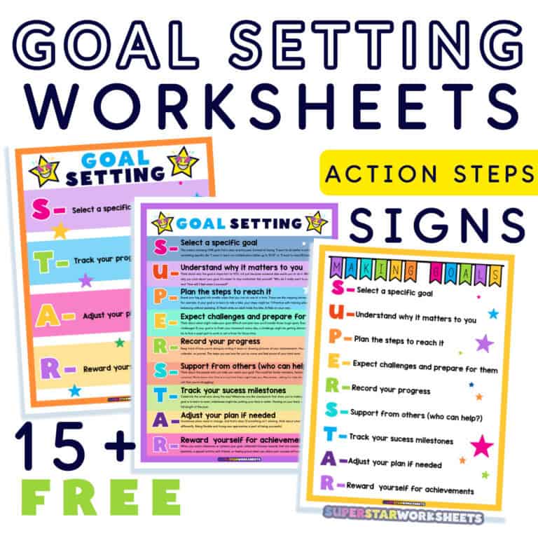 Goal Setting Worksheets - Superstar Worksheets
