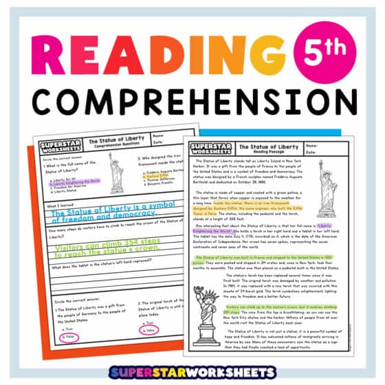 Reading Comprehension Worksheets - Superstar Worksheets