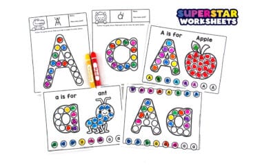 Alphabet Dot Marker Printables - Superstar Worksheets