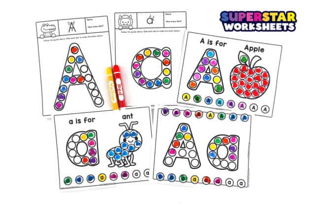 Alphabet Dot Marker Printables - Superstar Worksheets