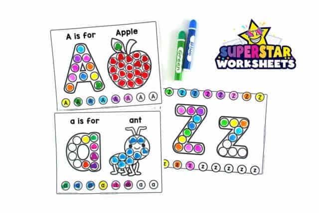 Alphabet Dot Marker Printables - Superstar Worksheets