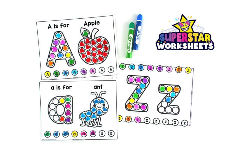 Alphabet Dot Marker Printables - Superstar Worksheets