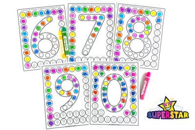 Number Dot Marker Printables - Superstar Worksheets