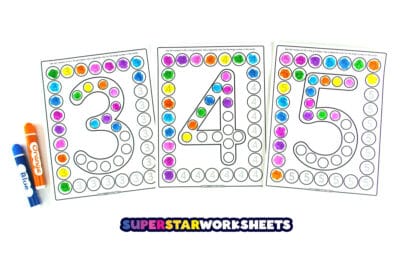 Number Dot Marker Printables - Superstar Worksheets