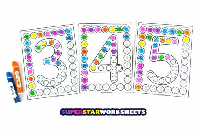 Number Dot Marker Printables - Superstar Worksheets