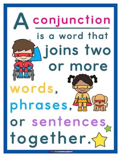 Conjunctions Worksheets - Superstar Worksheets