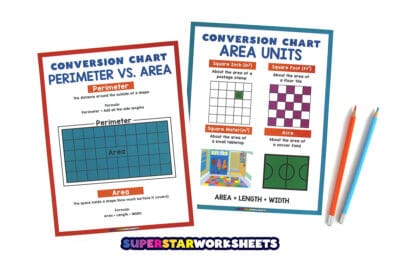Math Conversion Charts - Superstar Worksheets