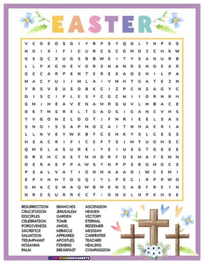 Easter Word Search - Superstar Worksheets