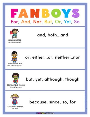 Conjunctions Worksheets - Superstar Worksheets
