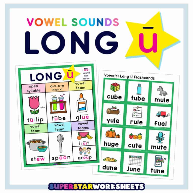 Long U Words - Superstar Worksheets