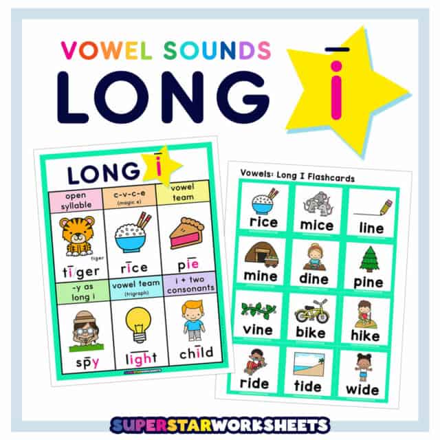 Long I Words - Superstar Worksheets