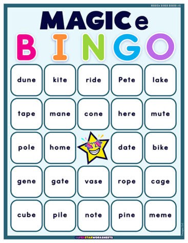 BINGO Games - Superstar Worksheets