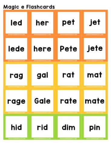 Magic e Words - Superstar Worksheets