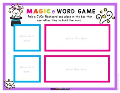 Magic e Words - Superstar Worksheets
