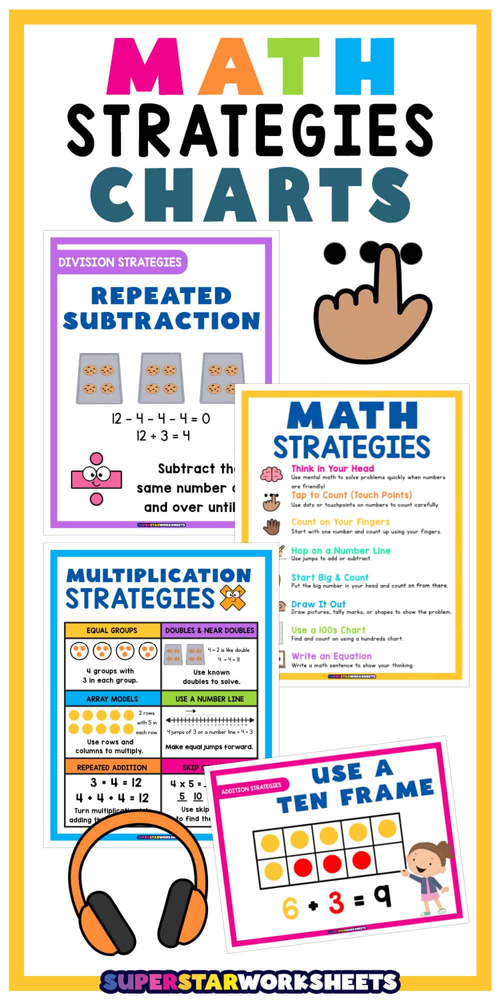 Math Strategies Charts - Superstar Worksheets