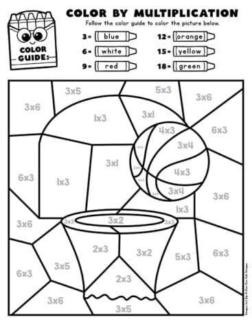 Multiplication Color By Number - Superstar Worksheets