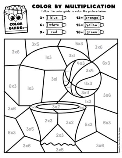 Multiplication Color By Number - Superstar Worksheets