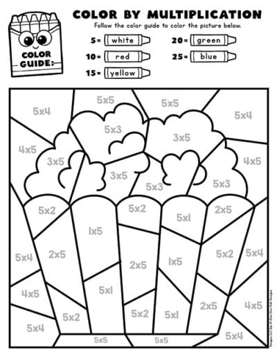 Multiplication Color By Number - Superstar Worksheets