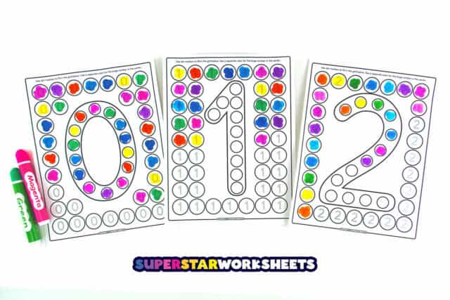 Number Dot Marker Printables - Superstar Worksheets
