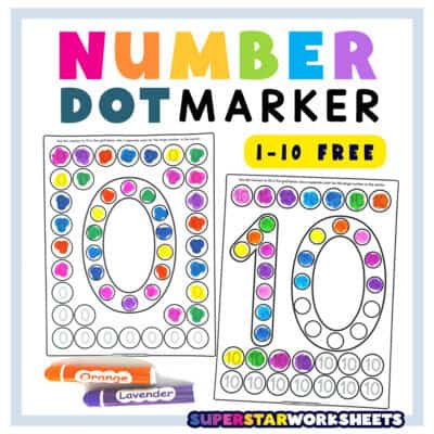 Number Dot Marker Printables - Superstar Worksheets