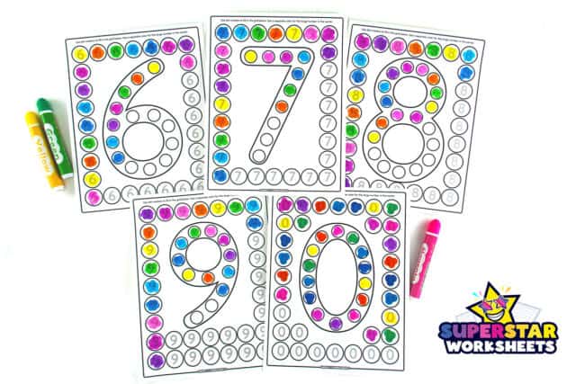 Number Dot Marker Printables - Superstar Worksheets