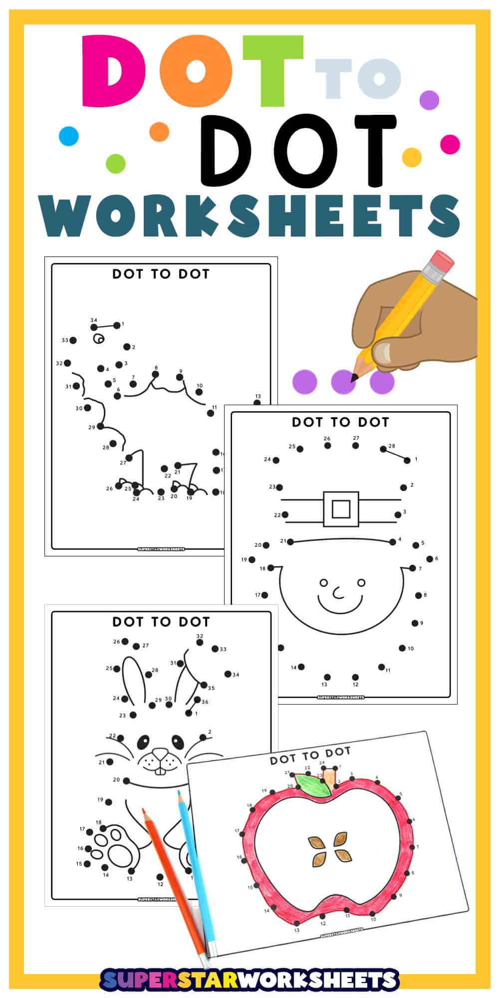 Dot to Dot Worksheets - Superstar Worksheets