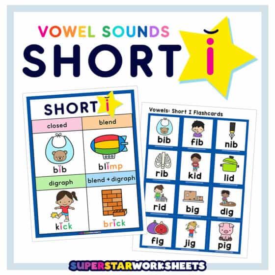 Short I Words - Superstar Worksheets