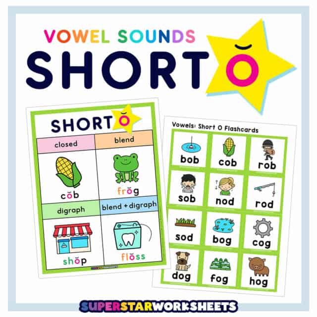Short O Words - Superstar Worksheets