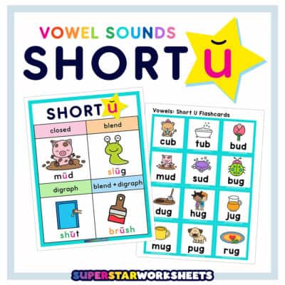 Short U Words - Superstar Worksheets