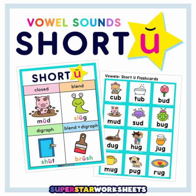 Short U Words - Superstar Worksheets