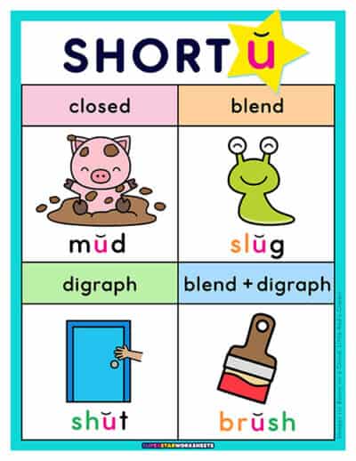Short U Words - Superstar Worksheets