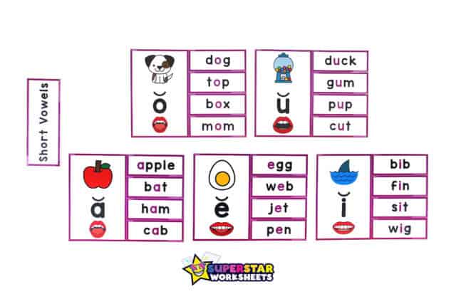 CVC Words - Superstar Worksheets