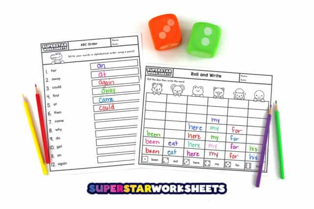 Spelling Worksheet Generator - Superstar Worksheets