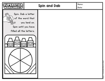 Spelling Worksheet Generator - Superstar Worksheets