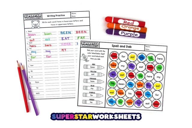 Spelling Worksheet Generator - Superstar Worksheets