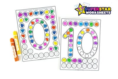 Number Dot Marker Printables - Superstar Worksheets