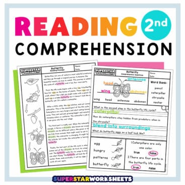 Second Grade Reading Comprehension - Superstar Worksheets