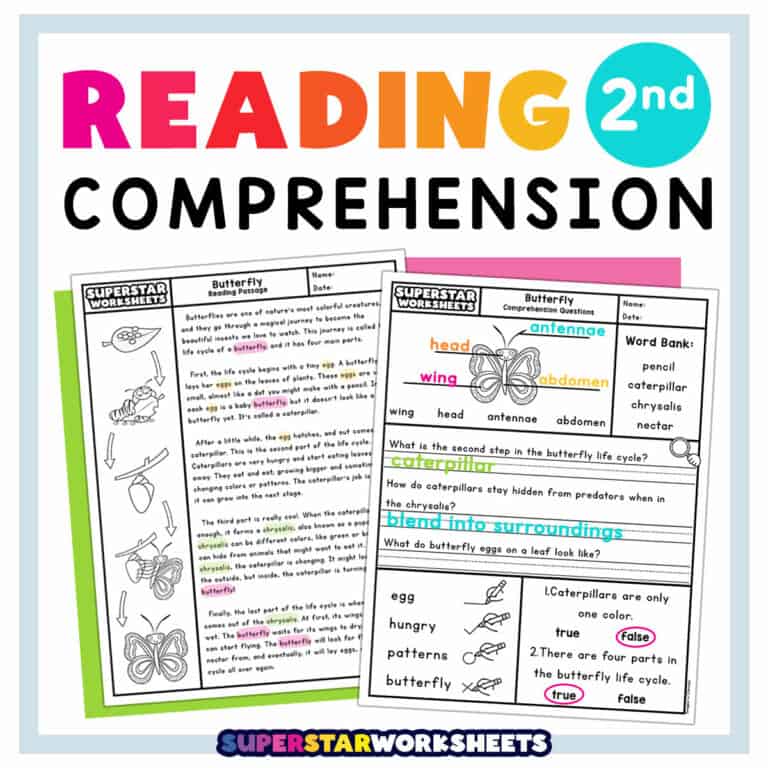 Reading Comprehension Worksheets - Superstar Worksheets