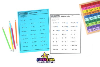 Math Drills - Superstar Worksheets