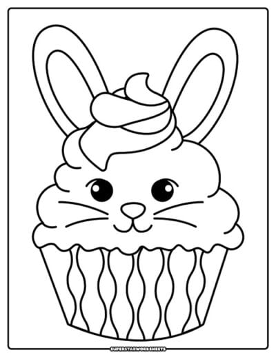 Cupcake Coloring Pages (Free Printables) - Superstar Worksheets