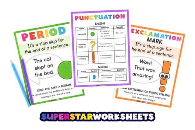 Punctuation Worksheets (Free Printables) - Superstar Worksheets