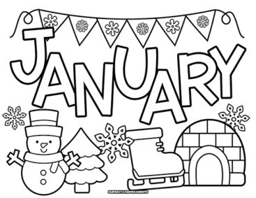 January Coloring Pages (Free Printables) - Superstar Worksheets