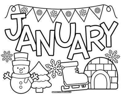 January Coloring Pages (Free Printables) - Superstar Worksheets